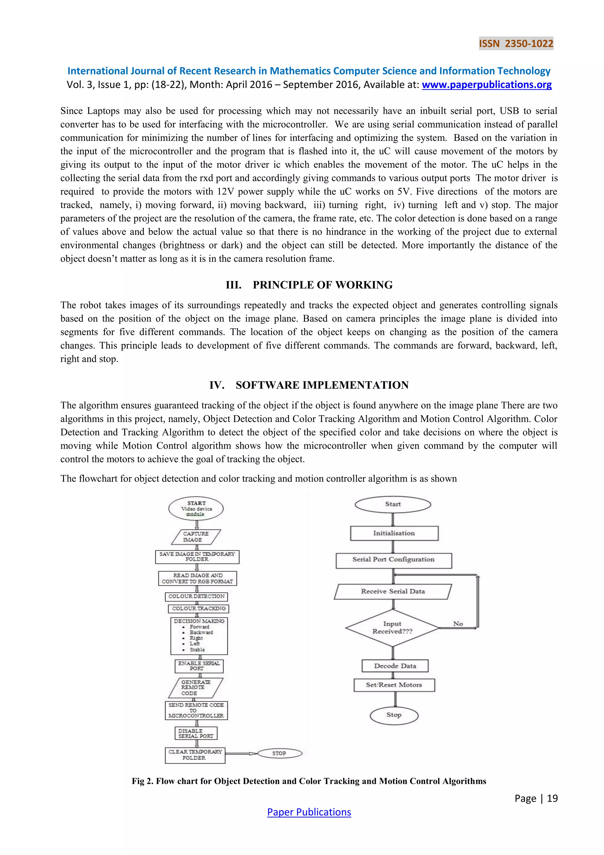 Color Tracking Robot | PDF