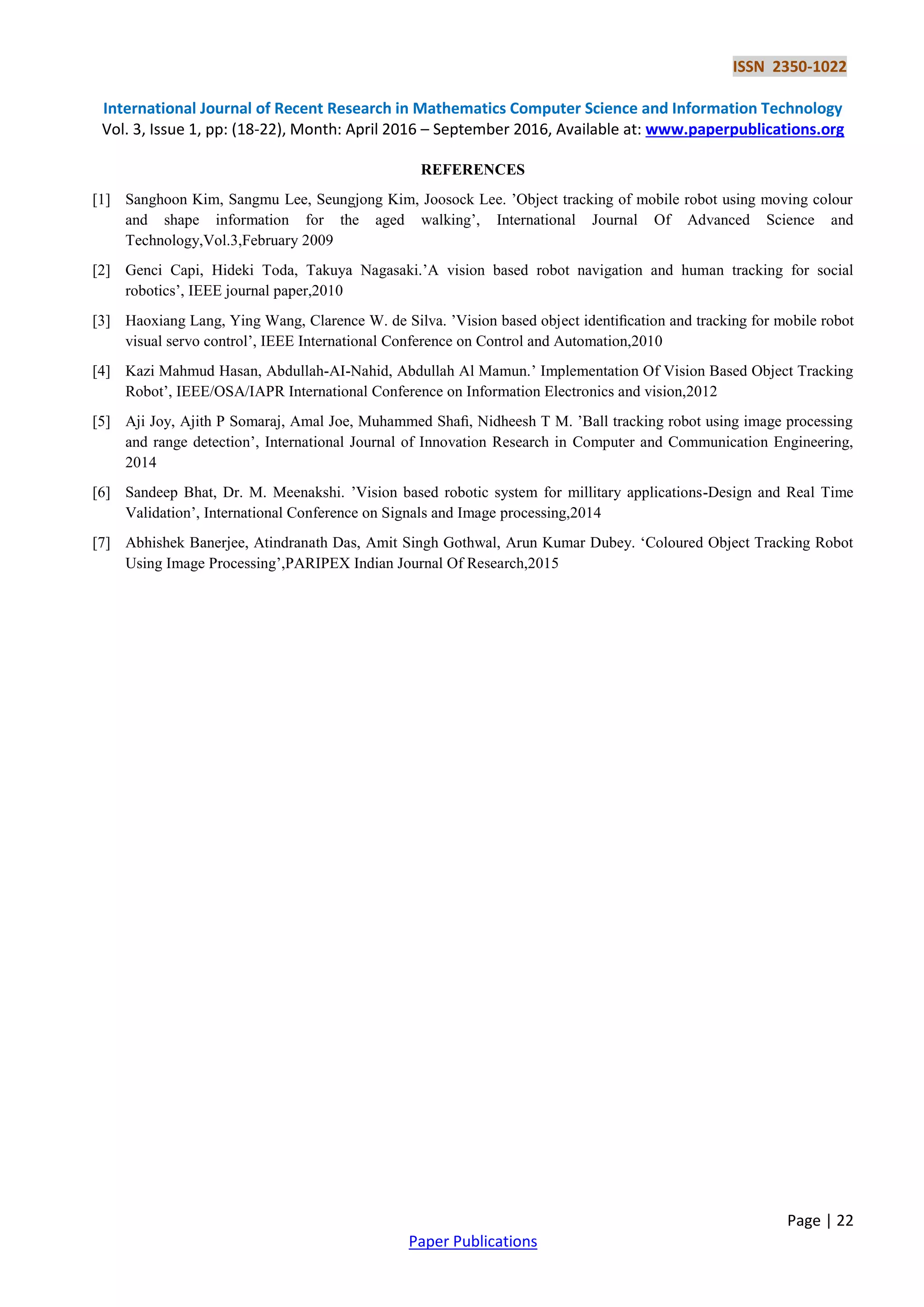 Color Tracking Robot | PDF