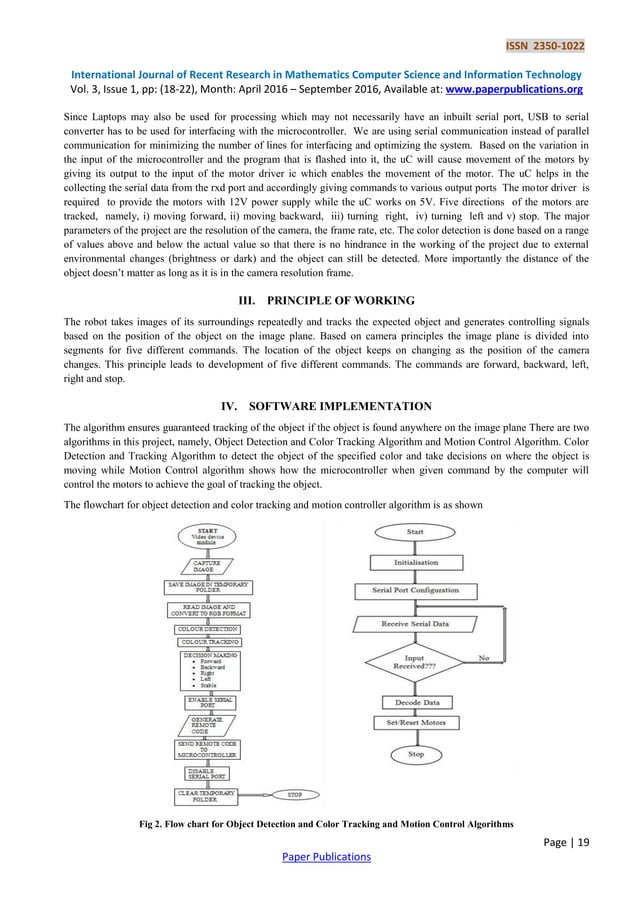 Color Tracking Robot | PDF