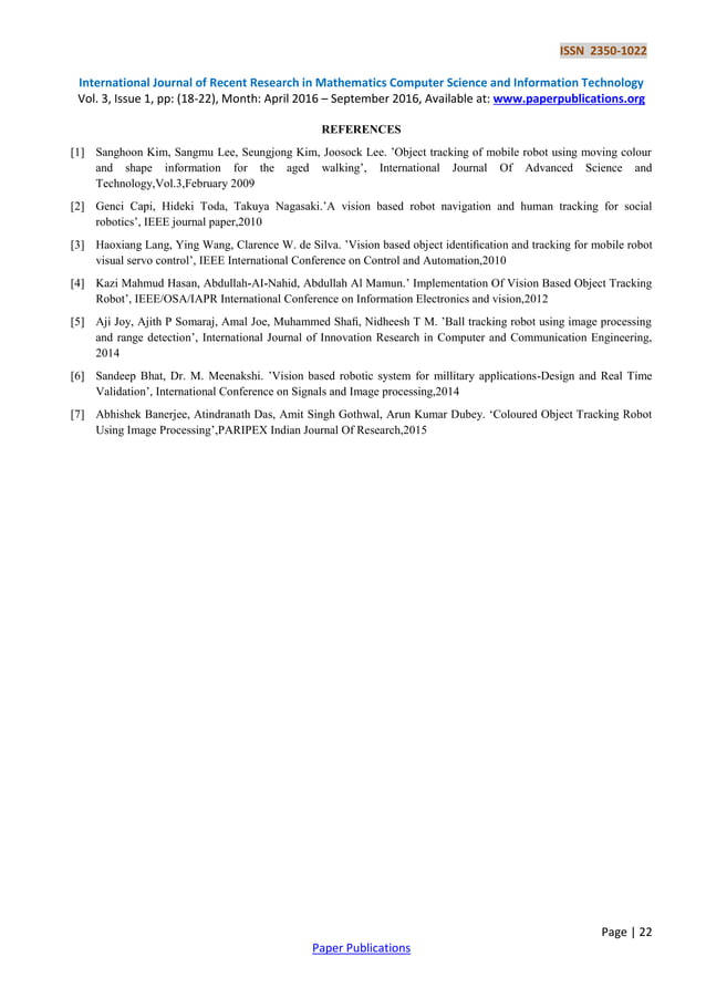 Color Tracking Robot | PDF