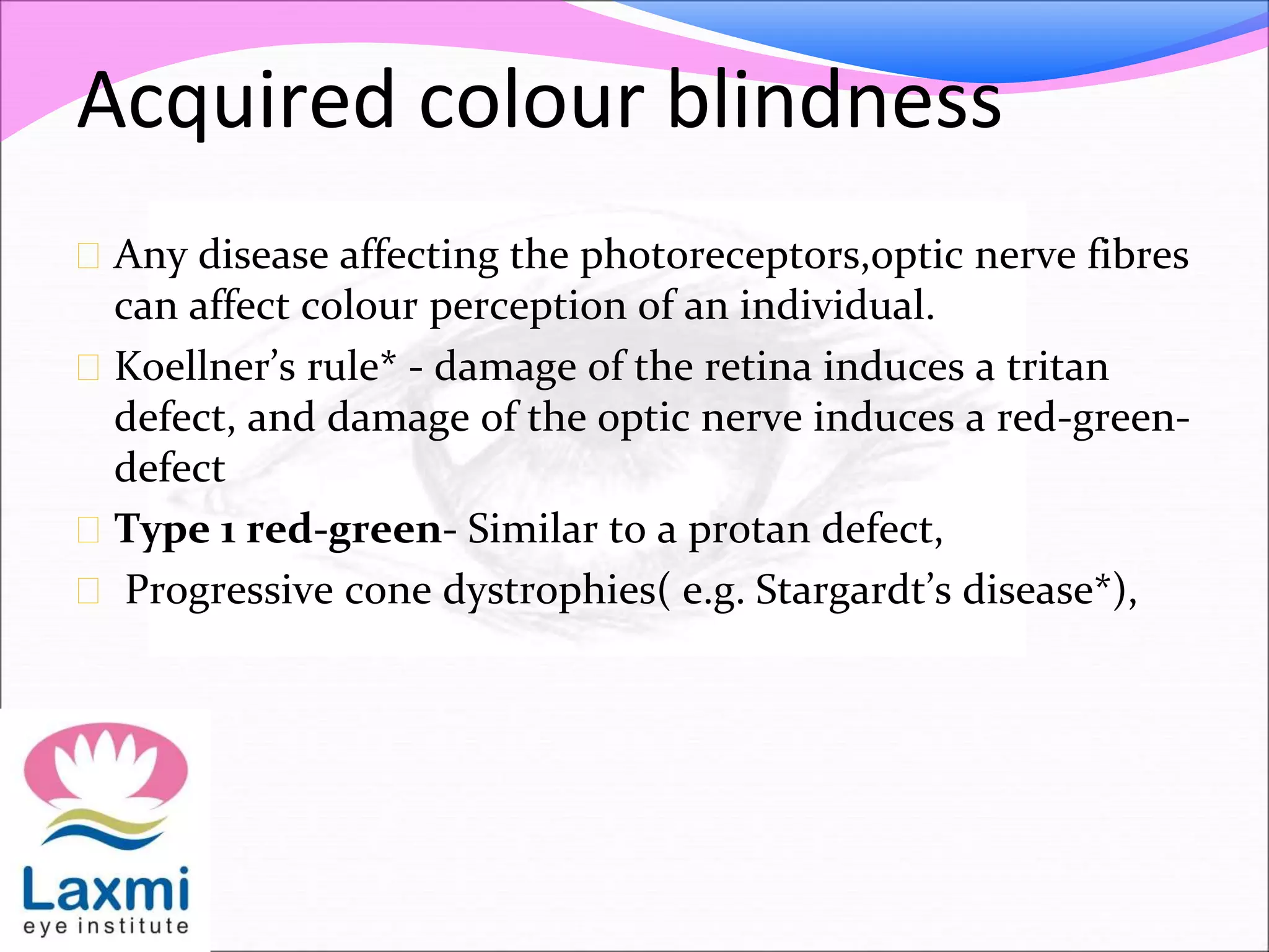 Colour vision and its clinical aspects | PPTX