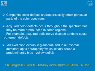 Color Vision.pptx | Eye and Vision Conditions | Diseases and Conditions