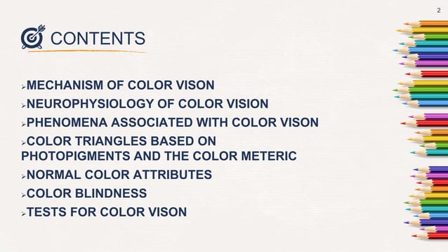 Color vison, Color Blindness and its Evaluation | PPT