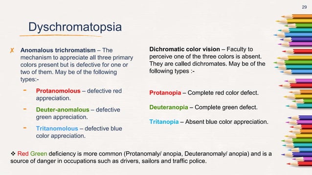 Color vison, Color Blindness and its Evaluation | PPT