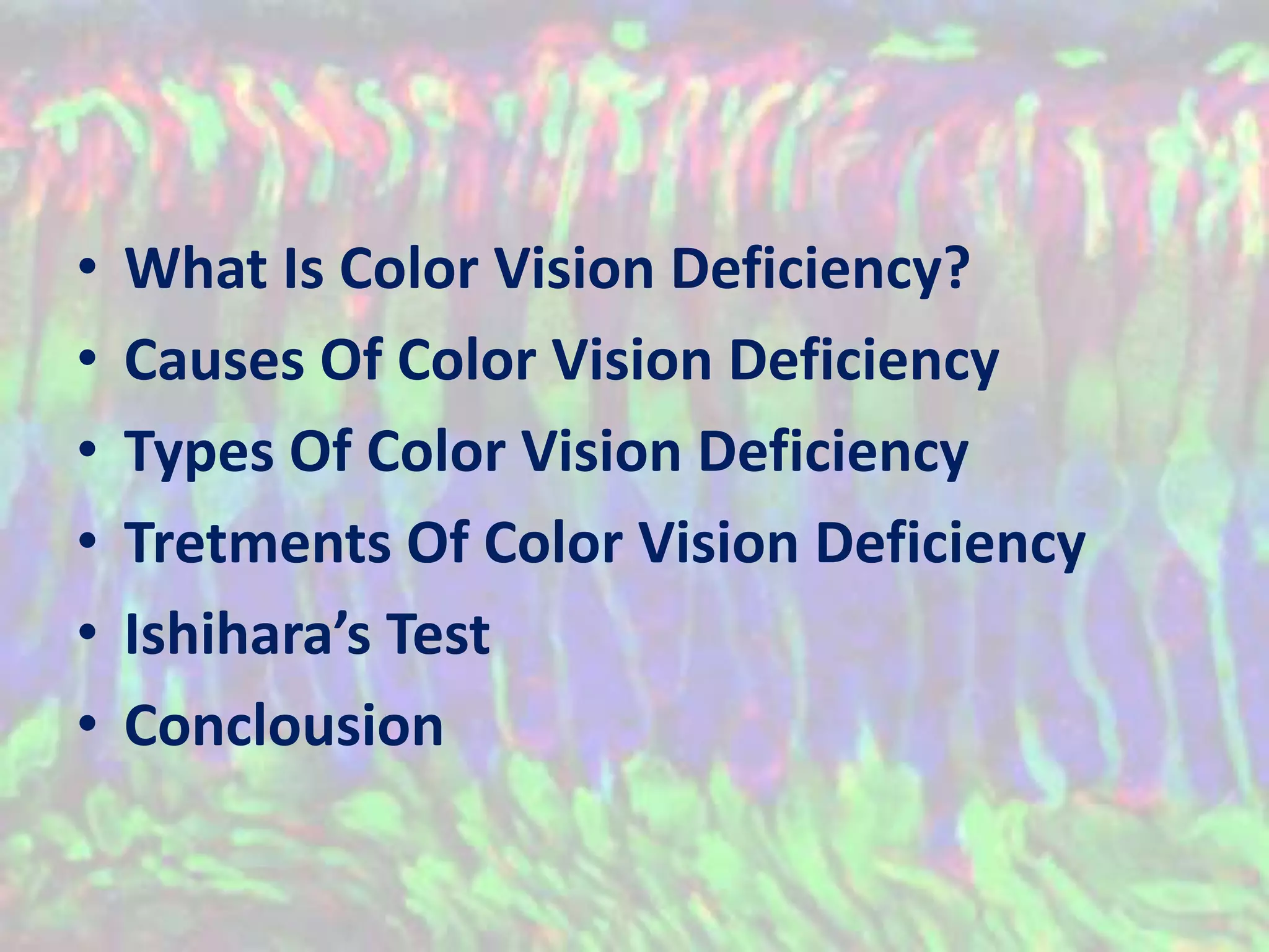 Color vision deficiency and ishiharas test | PDF