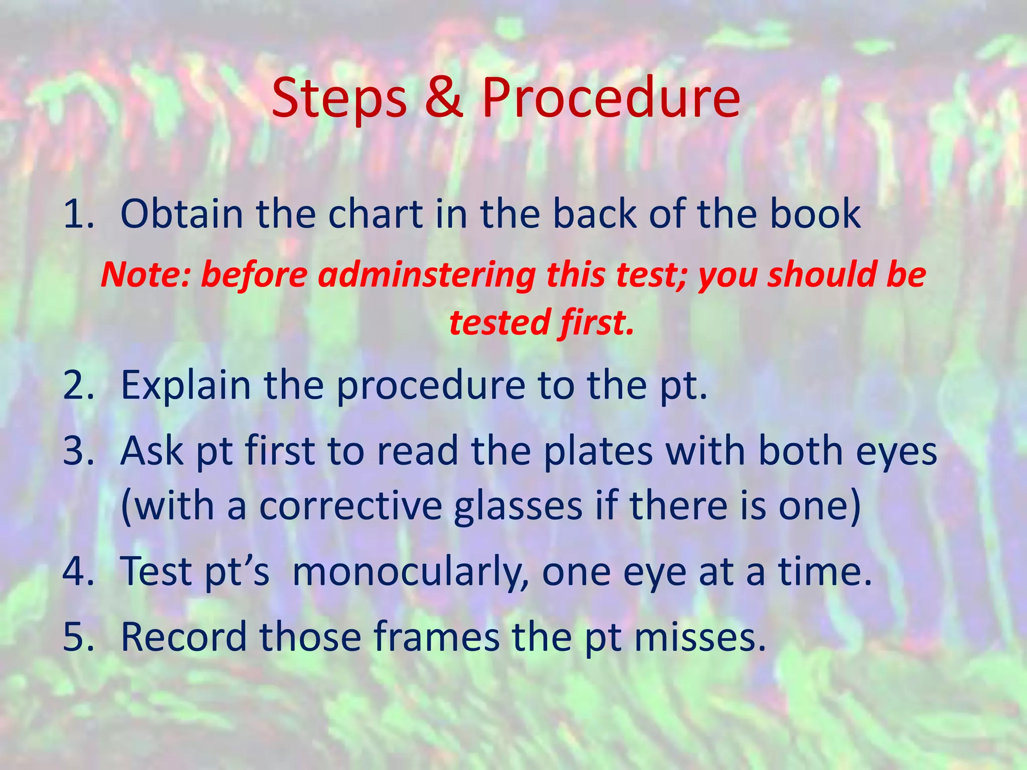 Color Vision Deficiency and Ishihara's Test | PPSX