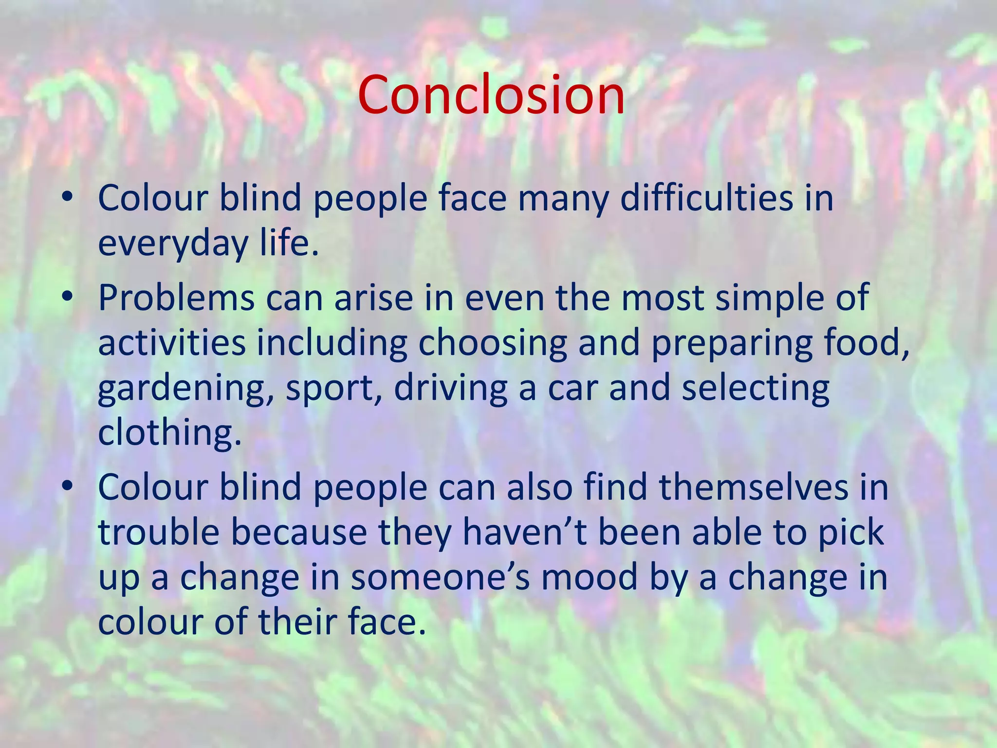 Color Vision Deficiency and Ishihara's Test | PPSX