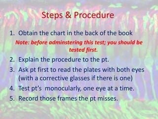 Color Vision Deficiency and Ishihara's Test | PPSX