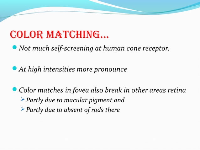 Color vision and physiological processes | PPT | Eye and Vision ...