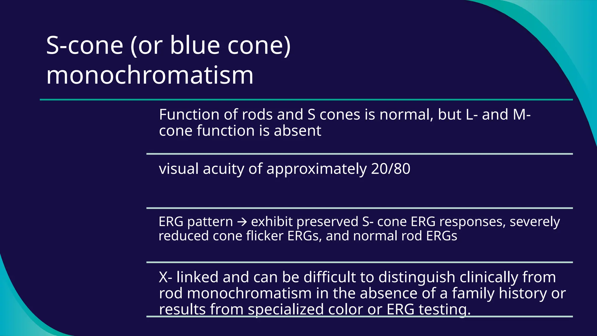 color vision congenital and stationary retinal | PPTX