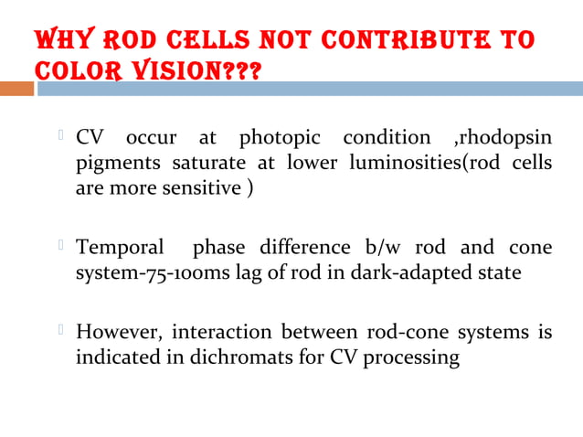 Color vision physiology, defects and different testing Procedures | PPT