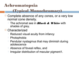 Color vision physiology, defects and different testing Procedures | PPT