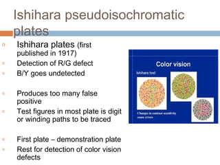 Color vision physiology, defects and different testing Procedures | PPT