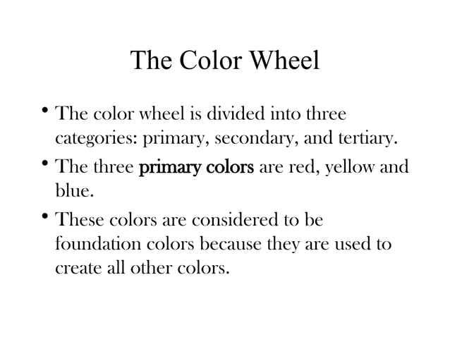 The Basic Introduction to Color Wheel Basic | PPT
