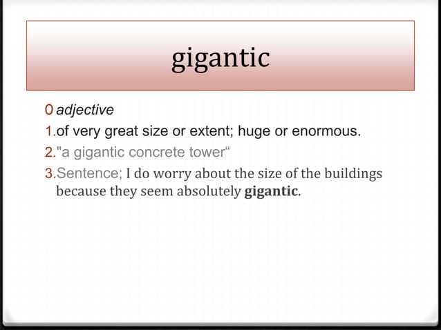 Colossal synonyms | PPT