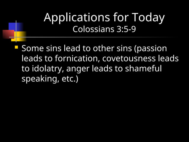Colossians.ppt for presentation the fcf stage | PPT