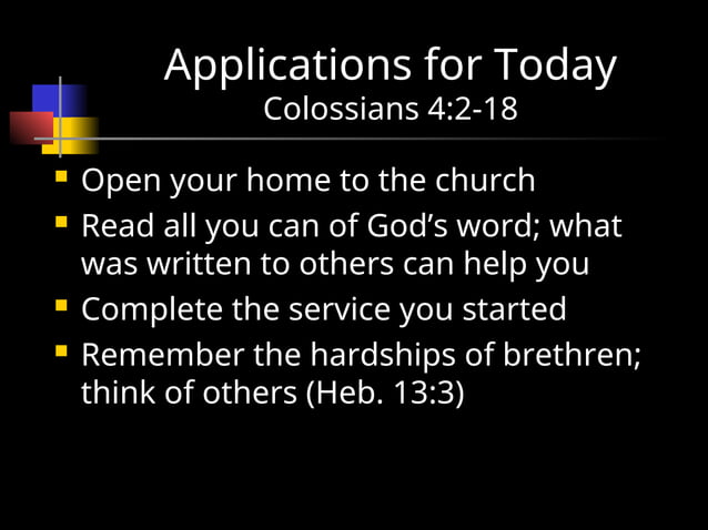 Colossians.ppt for presentation the fcf stage | PPT