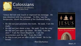 Colossians sunday school - week 25 - 4-22-2018 | PPT