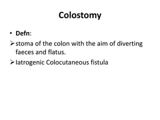 Colostomy | PPTX | Digestive Disorders | Diseases and Conditions