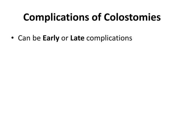 Colostomy | PPTX | Digestive Disorders | Diseases and Conditions