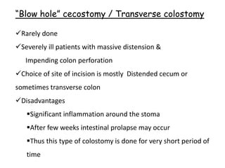 Colostomy -Large intestine | PPTX