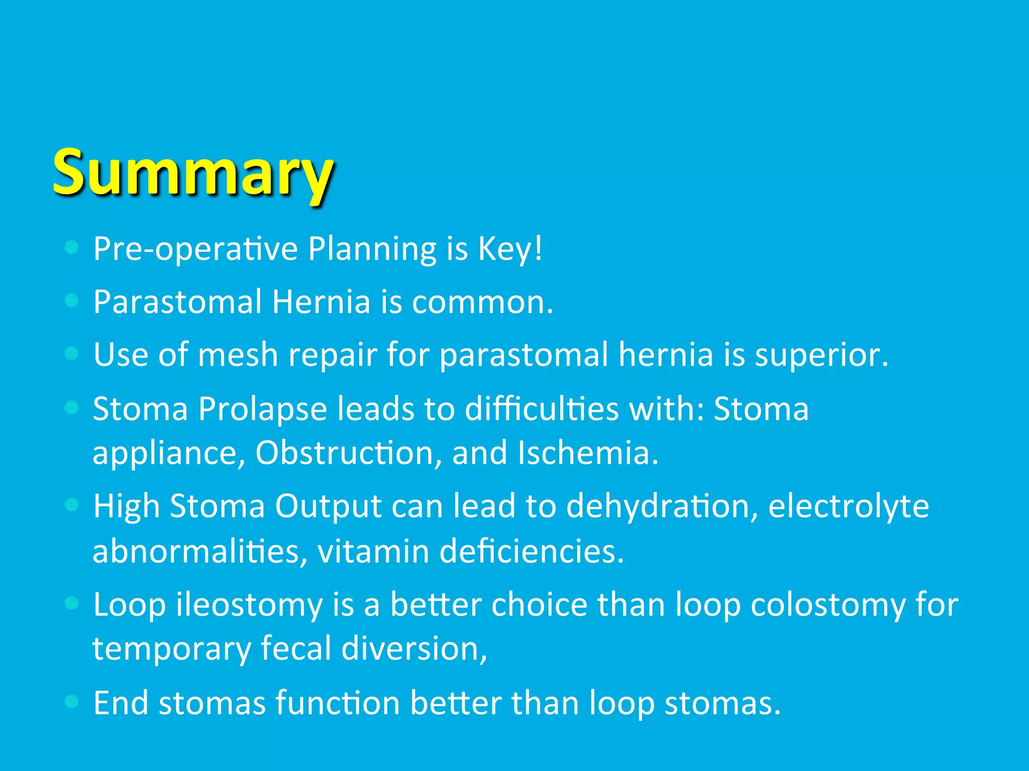 Colostomy complications | PDF