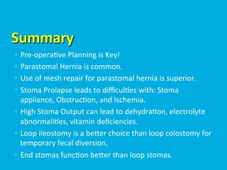 Colostomy Stoma Prolapse
