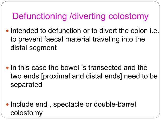 COLOSTOMY.ppt | Digestive Disorders | Diseases and Conditions