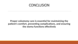 colostomy.pptx management anf care of patient | PPT