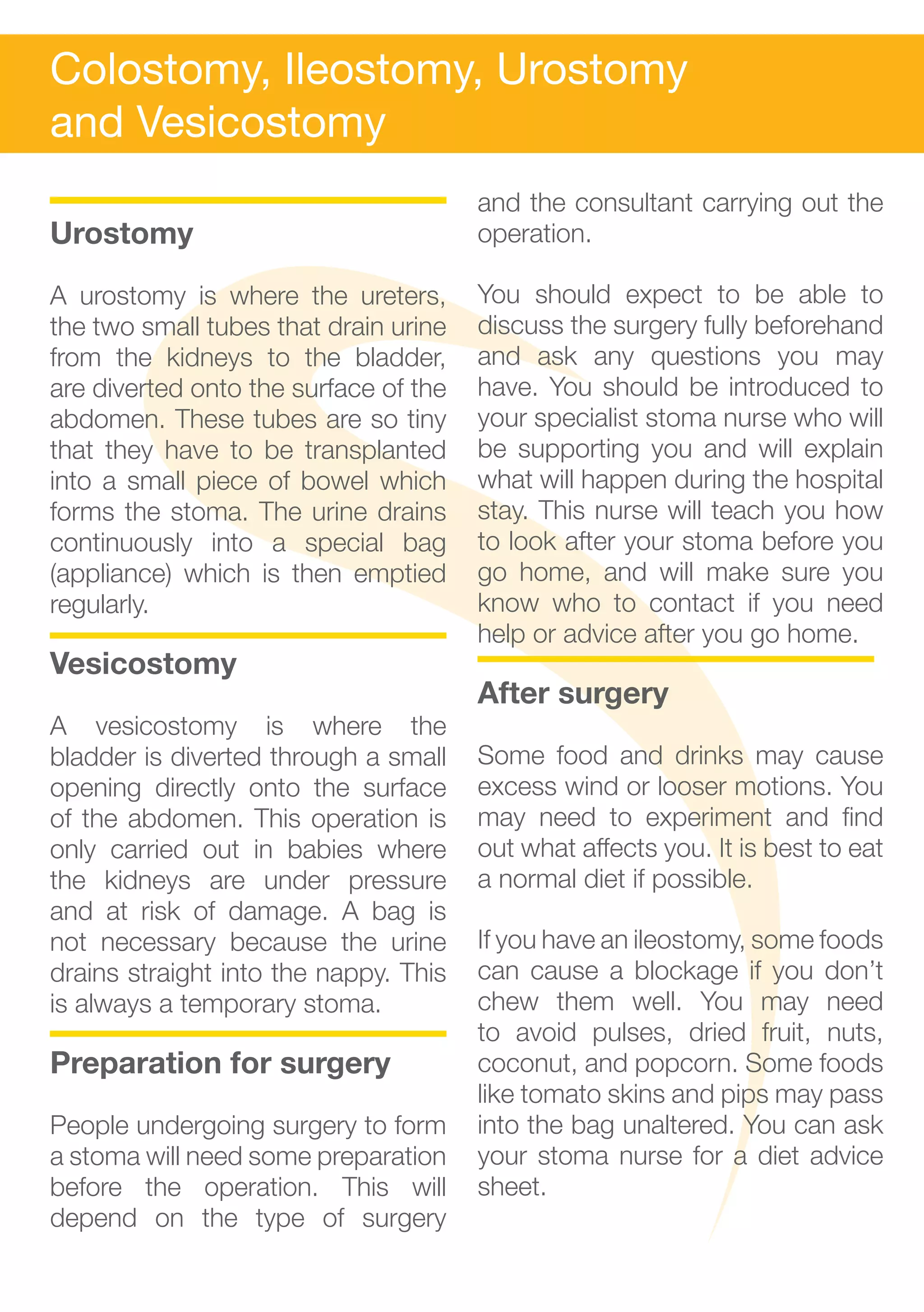 Colostomy ileostomy urostomy vesicostomy | PDF
