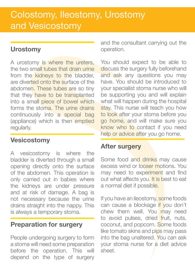 Colostomy ileostomy urostomy vesicostomy | PDF