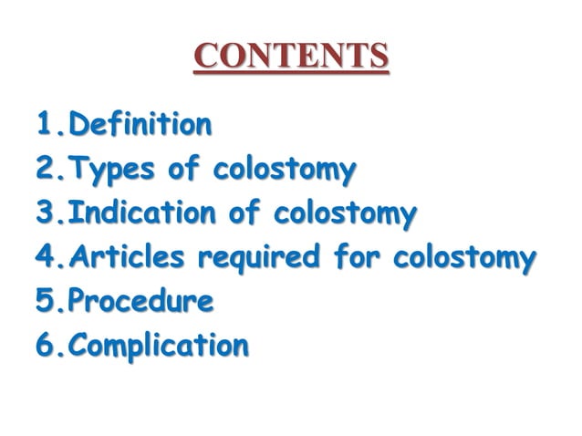 Colostomy care | PPTX