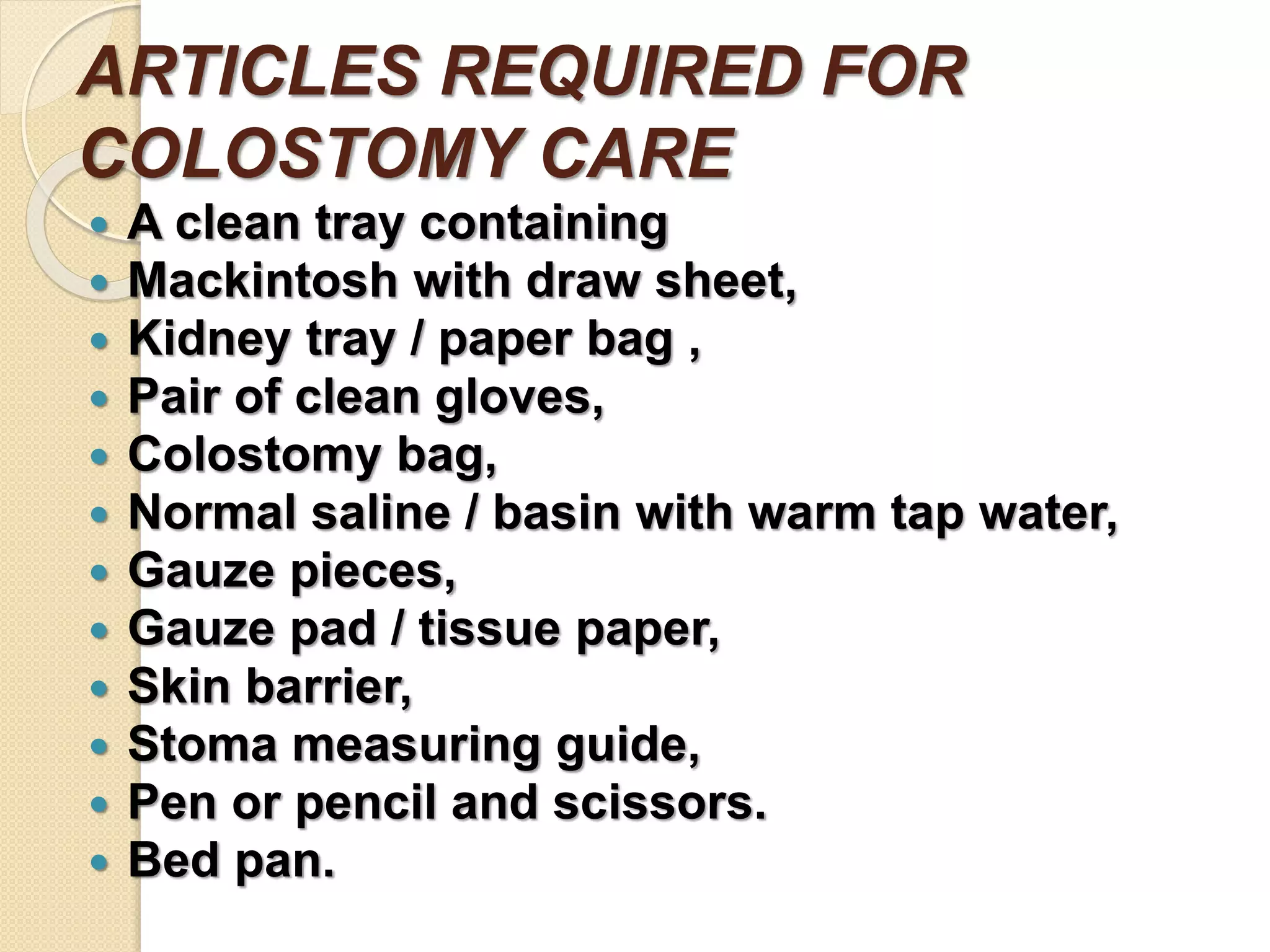 Colostomy care | PPTX