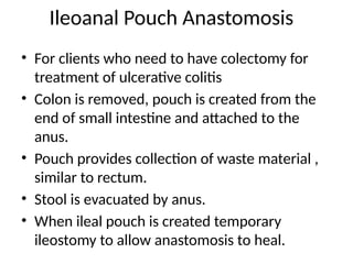 colostomy types , indications management and care | PPTX