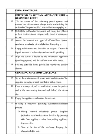 colostomy checklist.docx.checklist demon | DOCX