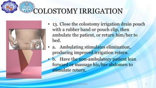 Sigmoid Colostomy Irrigation