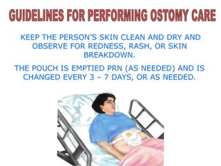 colostomy site and complication power point explanation | PPTX