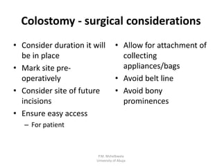 A slide on Colostomy care and management | PPT