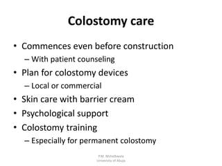 A slide on Colostomy care and management | PPT