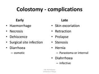 A slide on Colostomy care and management | PPT