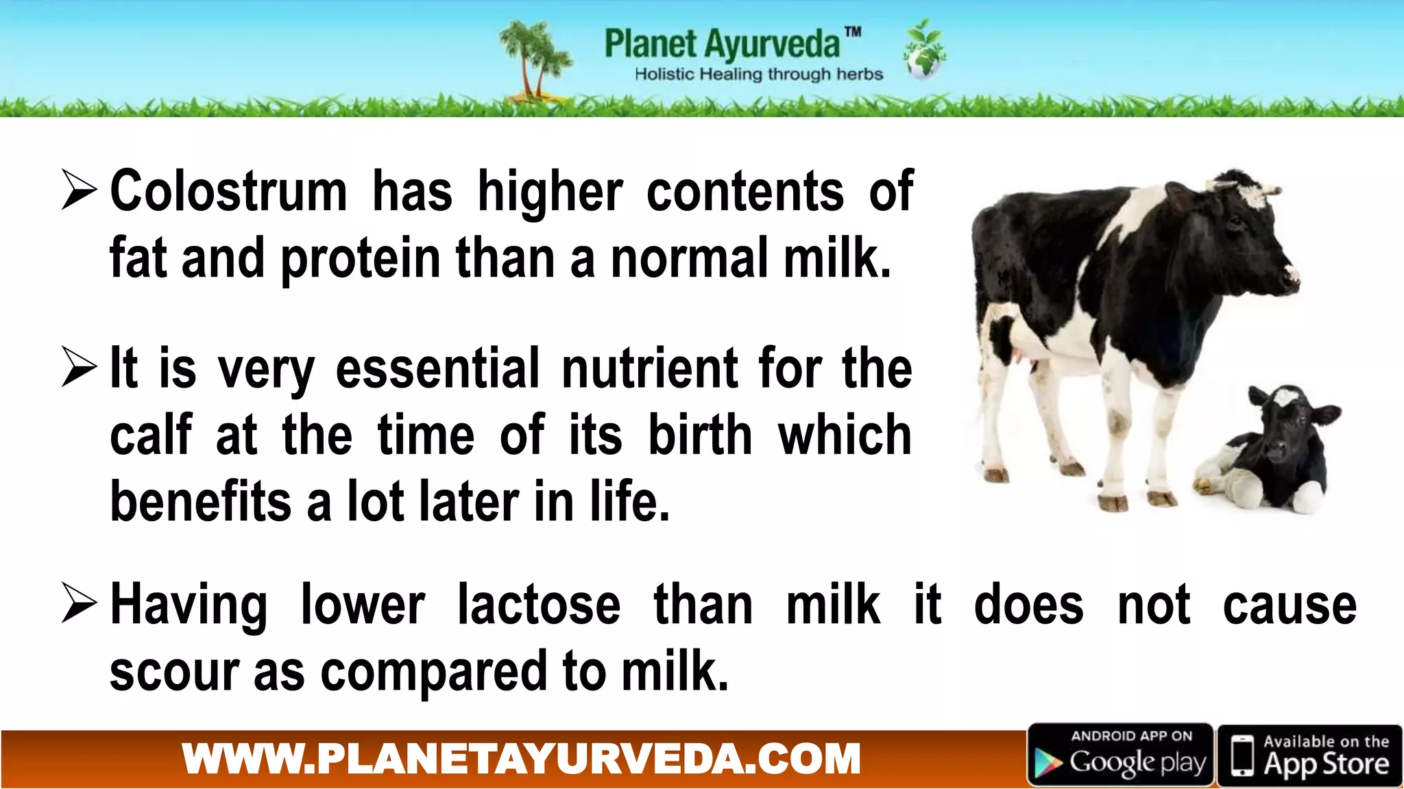 Colostrum - Types, Cow Colostrum, Health Benefits & Facts | PPTX