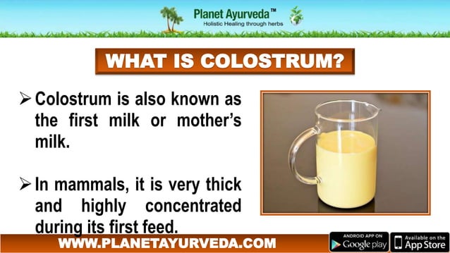 Colostrum - Types, Cow Colostrum, Health Benefits & Facts | PPTX