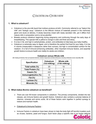 Colostrum full | PDF