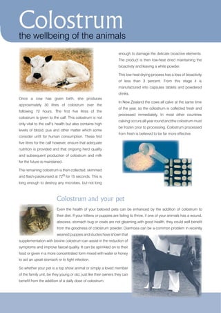 Colostrum pages | PDF | Veterinary Medicine | Pets