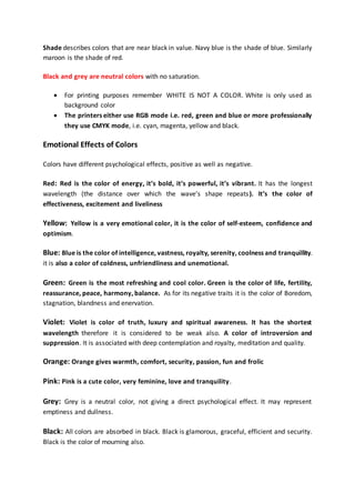 Basic facts of Colour | PDF