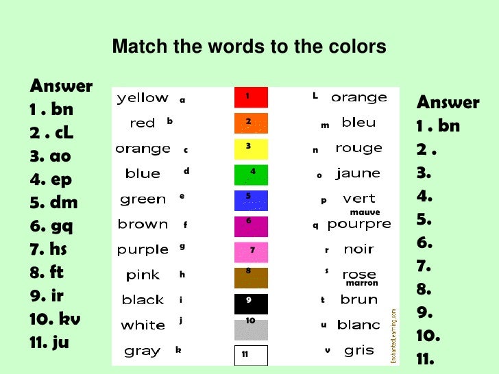 FRENCH COULEUR AGREEMENT LESSON