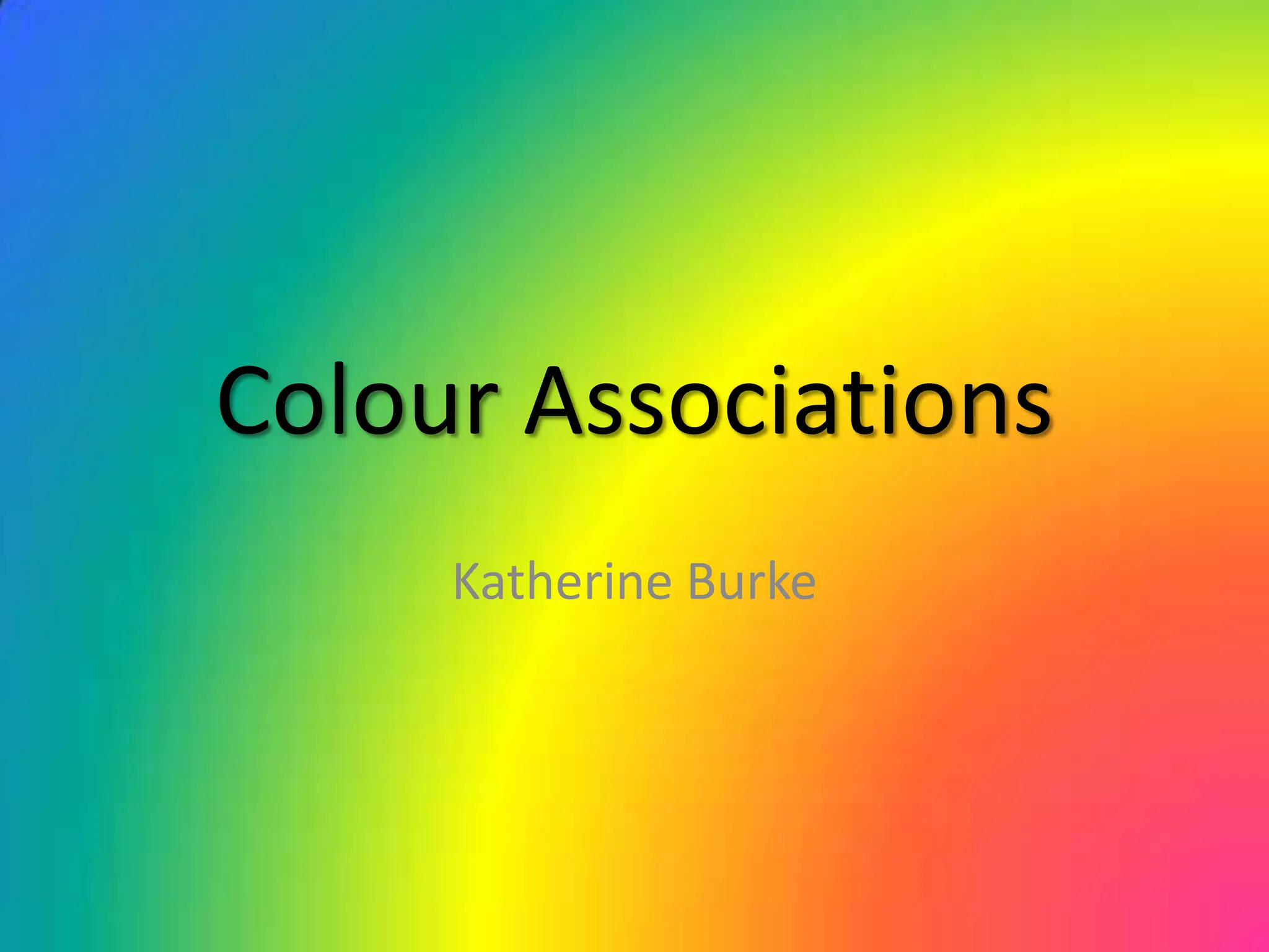 Colour associations | PPTX