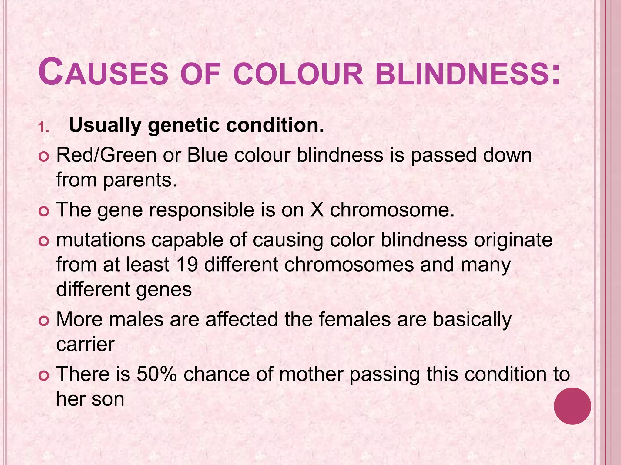 Colour blindness ppt by meera qaiser | PPTX