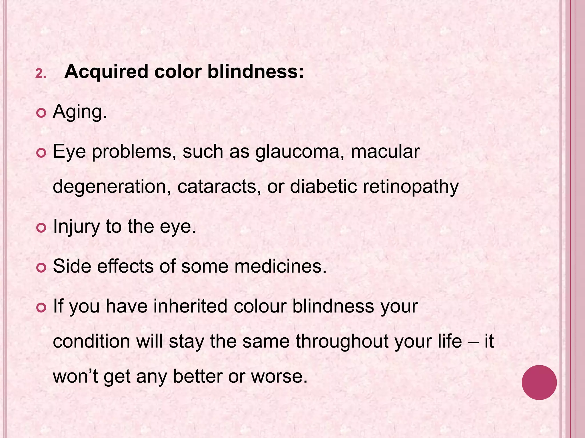 Colour blindness ppt by meera qaiser | PPTX