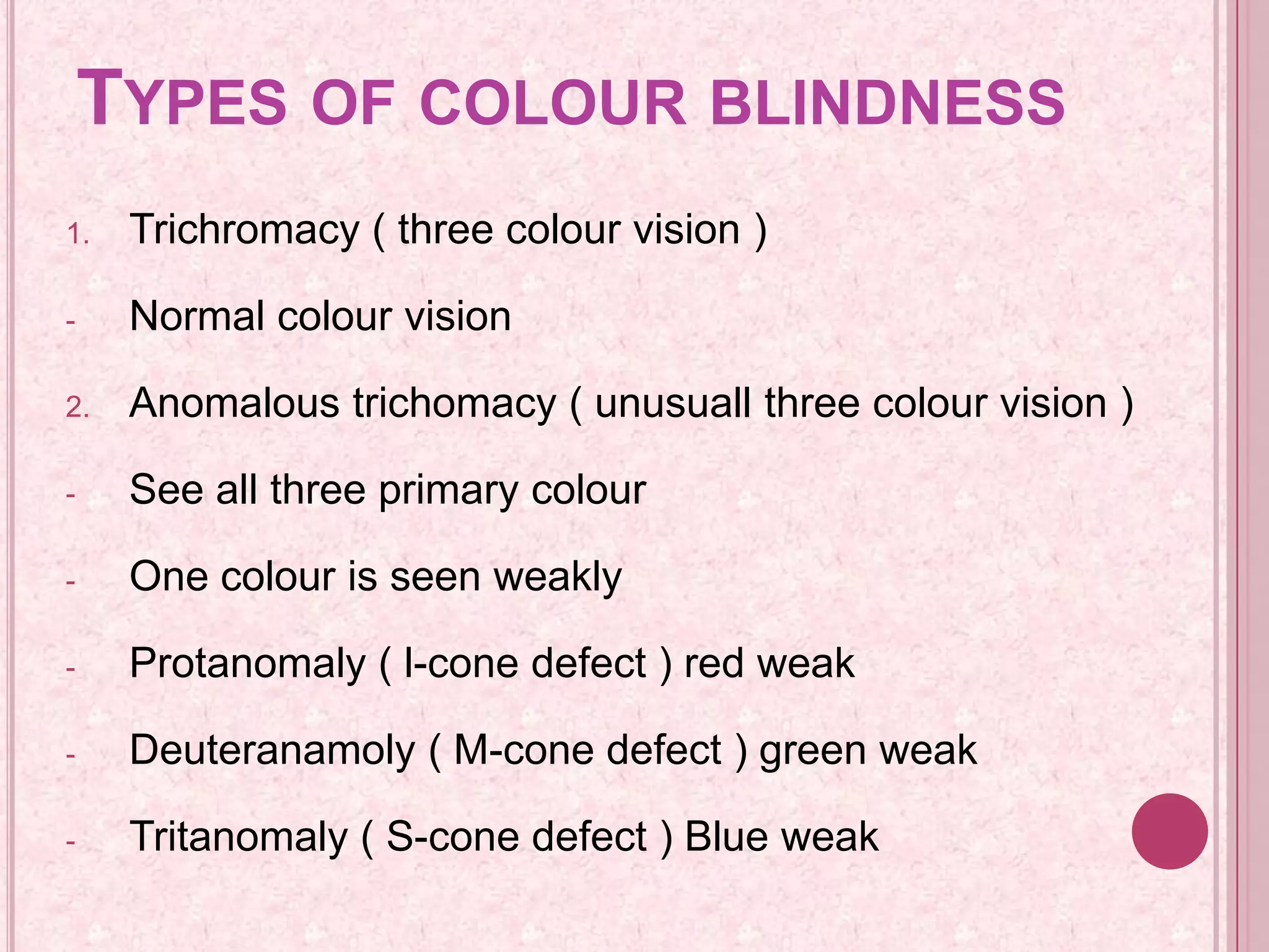 Colour blindness ppt by meera qaiser | PPTX